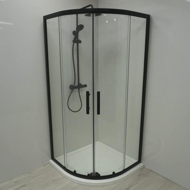Matt Black 900mm Quadrant Shower Enclosure Bath Supermarket